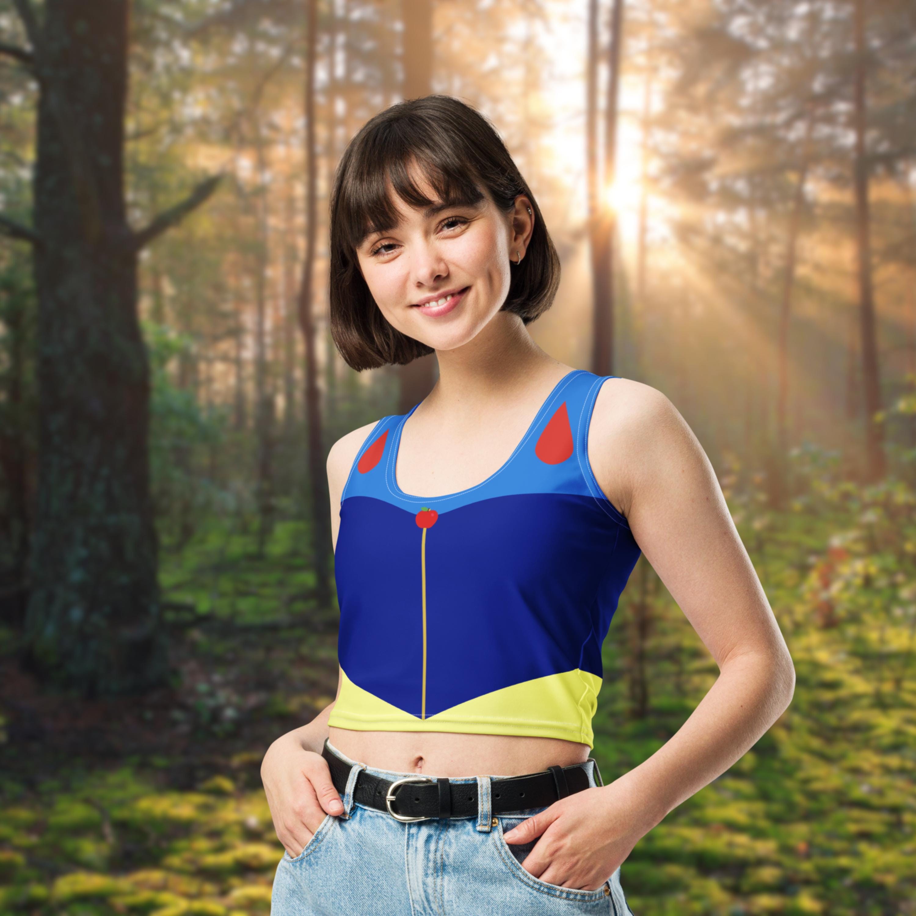 Fairest Princess Cropped Tank, Princess Apple Crop Top, Snow Princess ...
