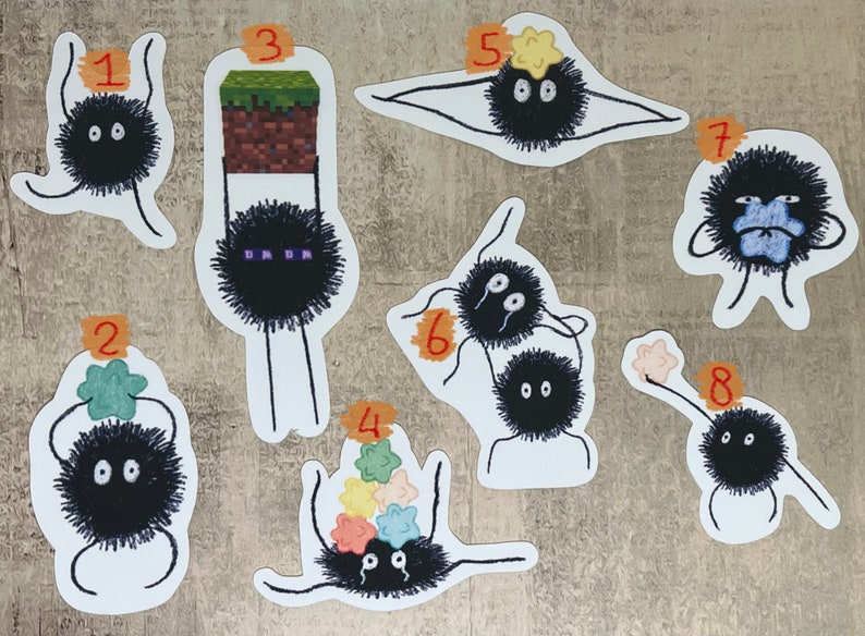 Soot Sprites / Susuwatari Vinyl Stickers Studio Ghibli Spirited Away ...