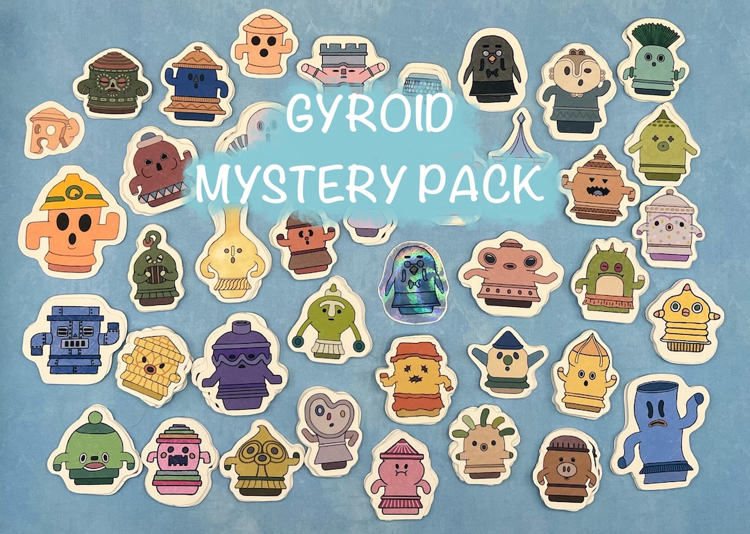 Mystery Pack of 5 Tiny Gyroid Stickers, Collect All 193 Stickers :) - Etsy