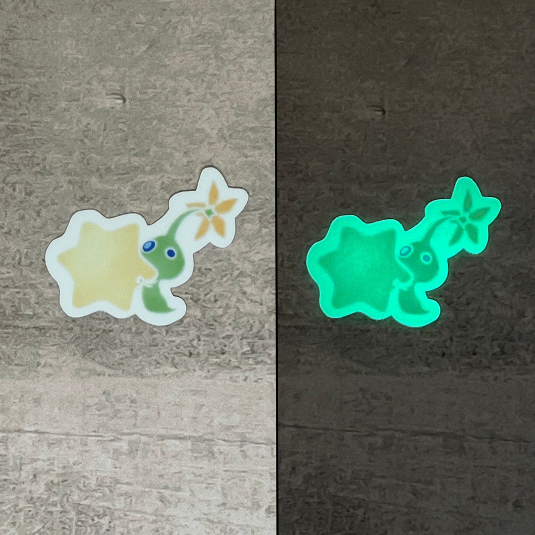 2pcs Cute Glow Pikmin Sticker Glow in the Dark - Etsy