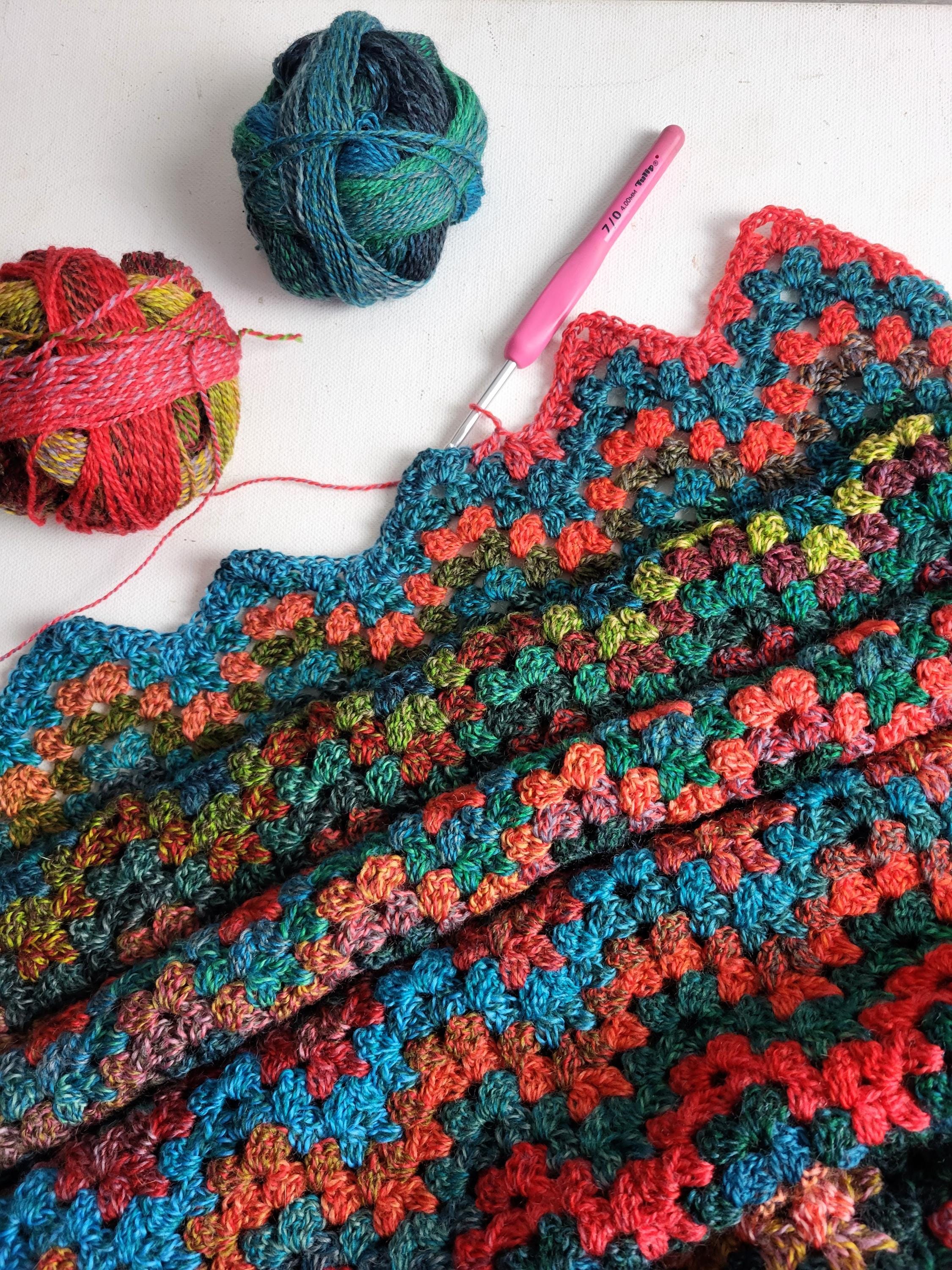 Crochet Scarf Granny Ripple Pattern - Fingering - Yarn Cakes PDF - Etsy