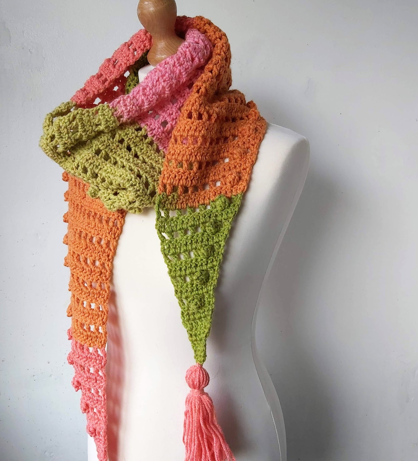 Crochet Scarf One Skein Caron Cake Yarn Pattern PDF Download - Etsy