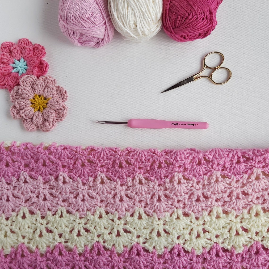 Lacy Shell Crochet Baby Blanket Pattern - Vintage Inspired (PDF Pattern ...