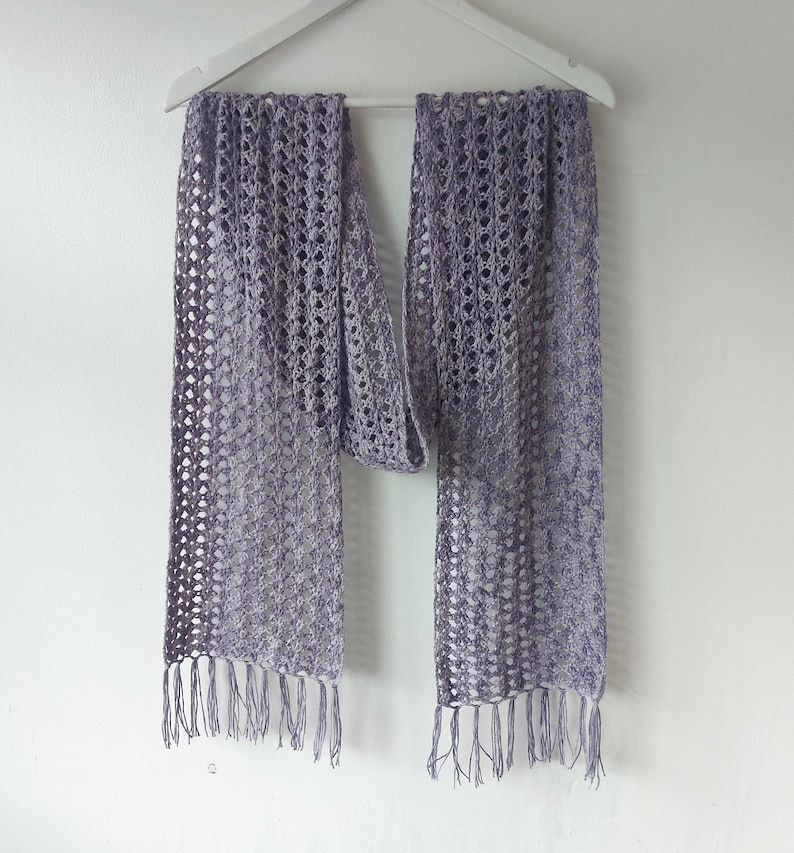 Crochet Lace Shell Stitch Scarf Pattern PDF - Etsy