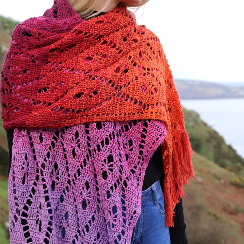 Crochet Shawl Wrap Pattern PDF Scheepjes Whirl Yarn Cake - Etsy