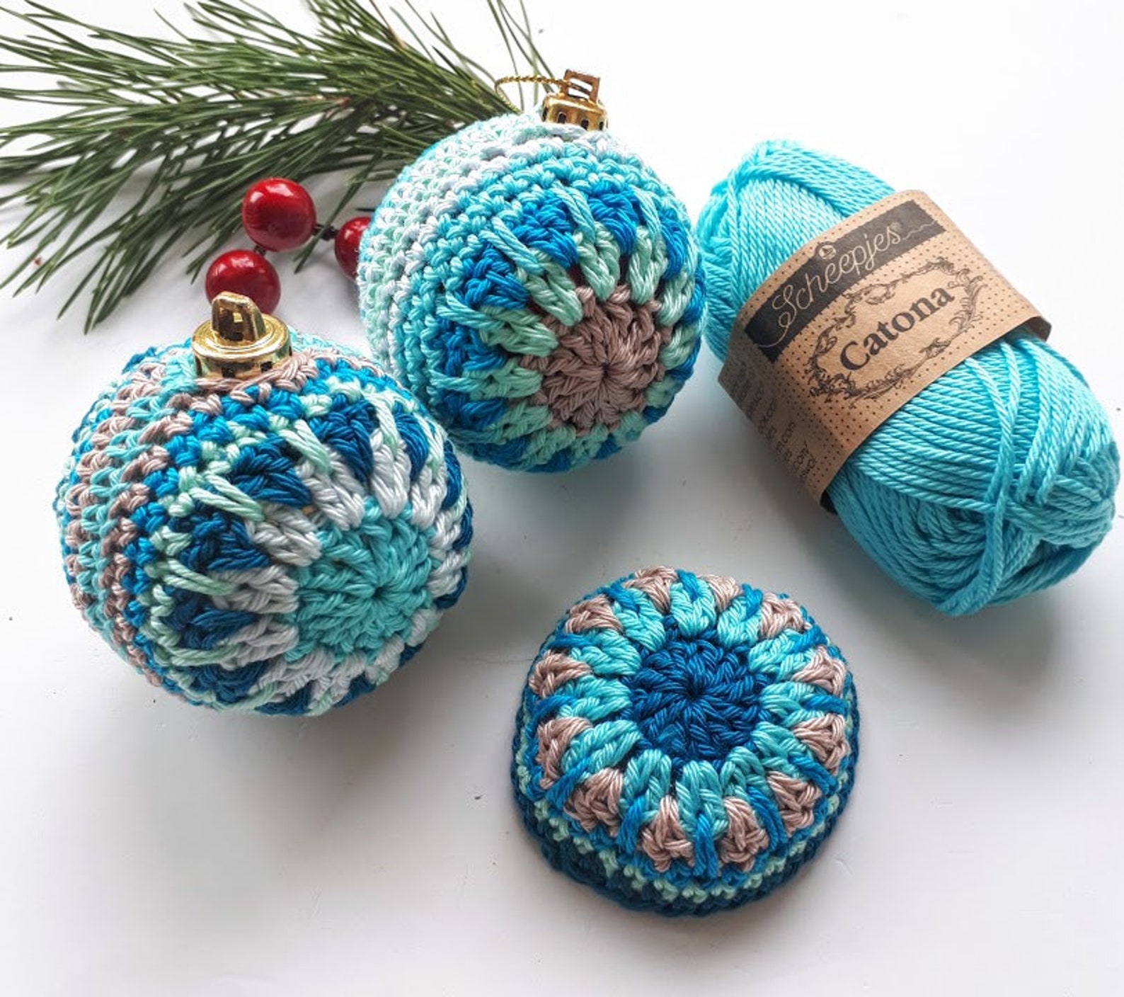 Christmas Crochet Baubles Decorations PDF Pattern - Etsy