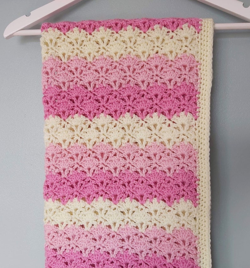 Lacy Shell Crochet Baby Blanket Pattern - Vintage Inspired (PDF Pattern ...