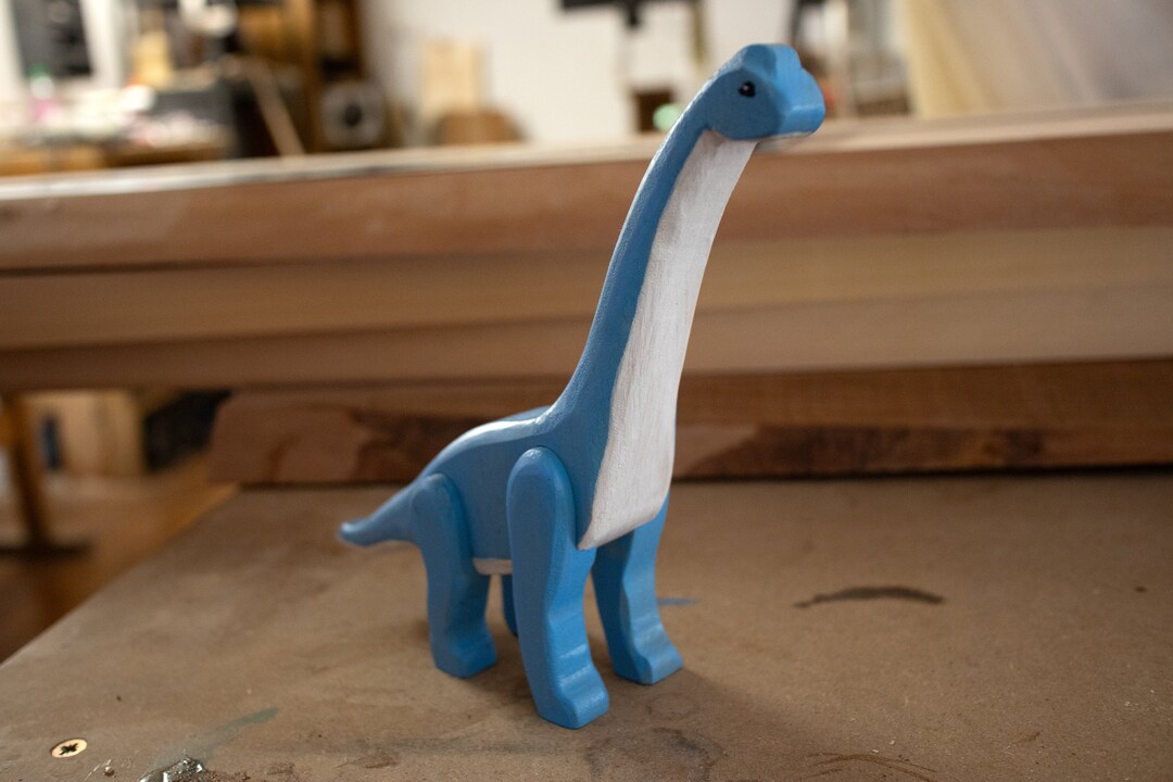 Handcrafted Wooden Brachiosaurus Toy for Children Eco-friendly, Safe ...