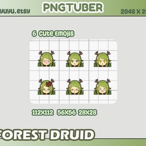 Cute Forest Druid Pngtuber | Chibi Kawaii | Ready to Use | Anime Vtuber ...