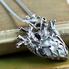 Micro-miniature Anatomical Heart - Gemstone Charm in Bronze or Silver ...