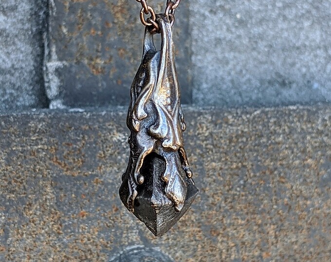 Magnetite Pendulum - Raw Magnetite Crystal in Bronze or Silver - Etsy