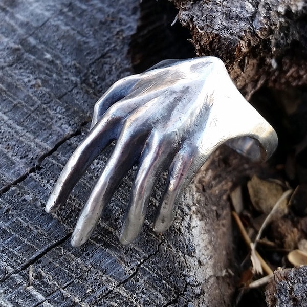 Hand Shaped Ring - Etsy