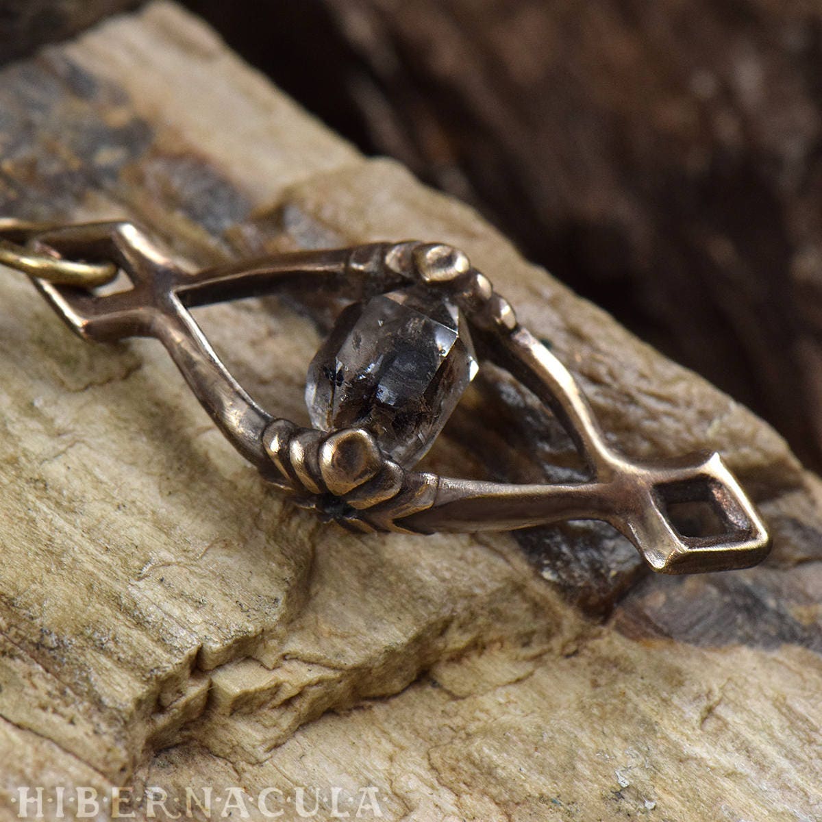 The Phantom Eye - Herkimer Diamond in Bronze or Silver - Etsy