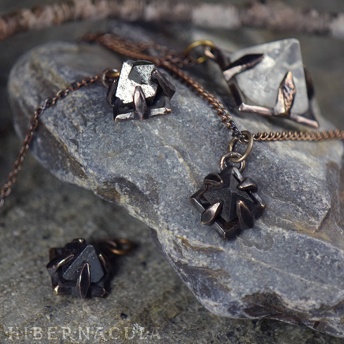 Compass Stone Raw Magnetite Crystal Set in Bronze - Etsy