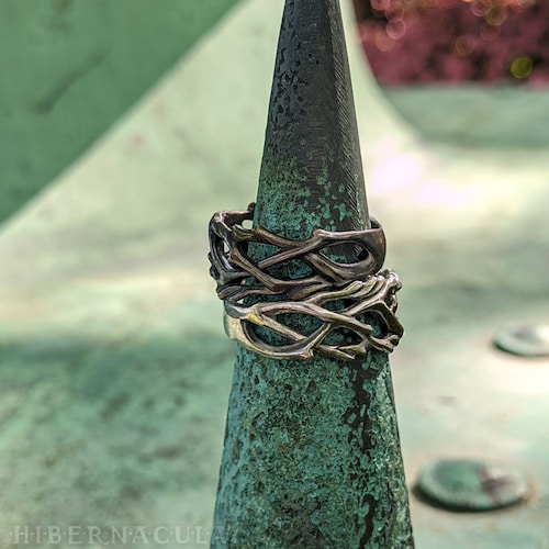 The Eldritch Spiral Tentacle Wrap Ring in Bronze & Silver - Etsy