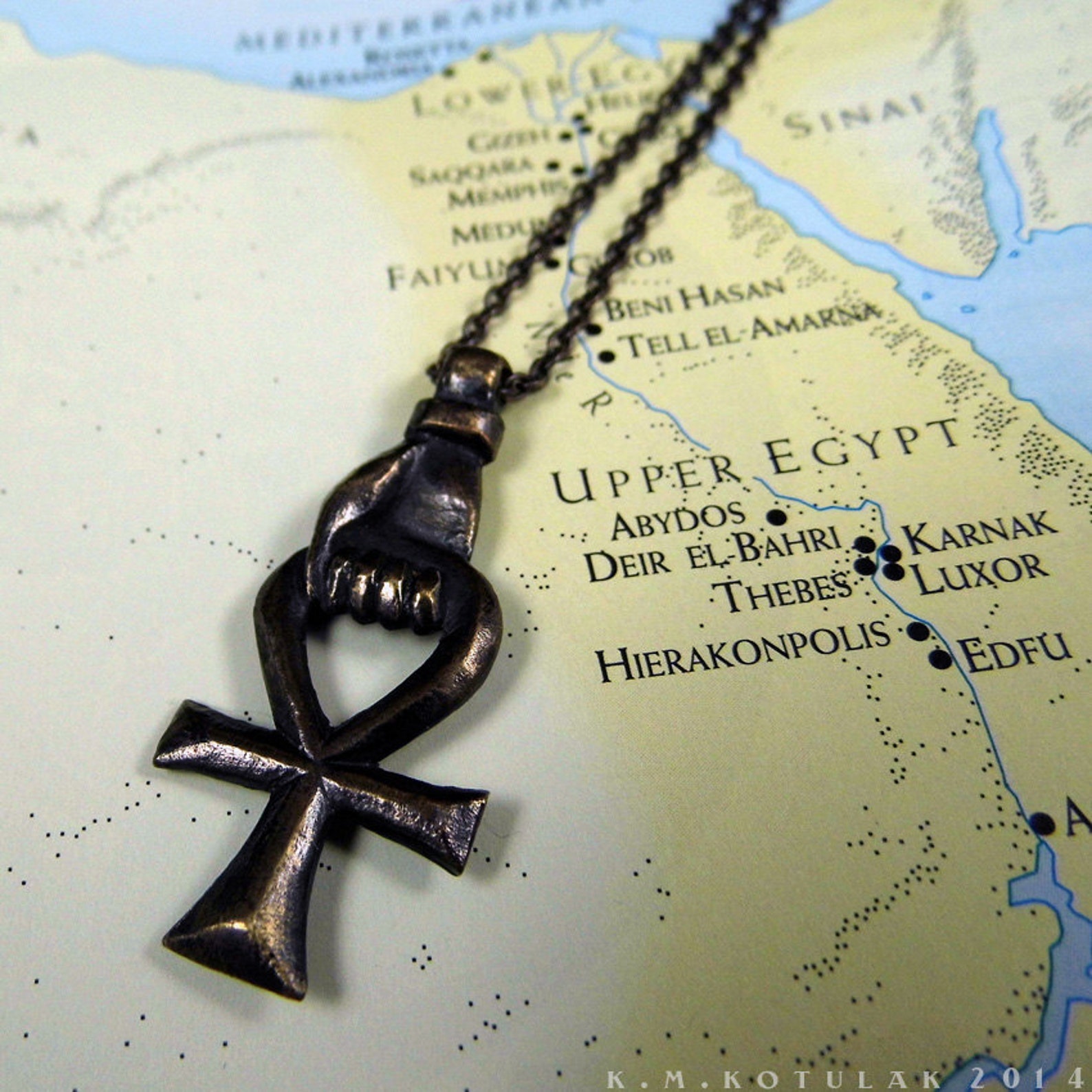 The Ankh Pendant & Chain in Bronze or Silver - Etsy