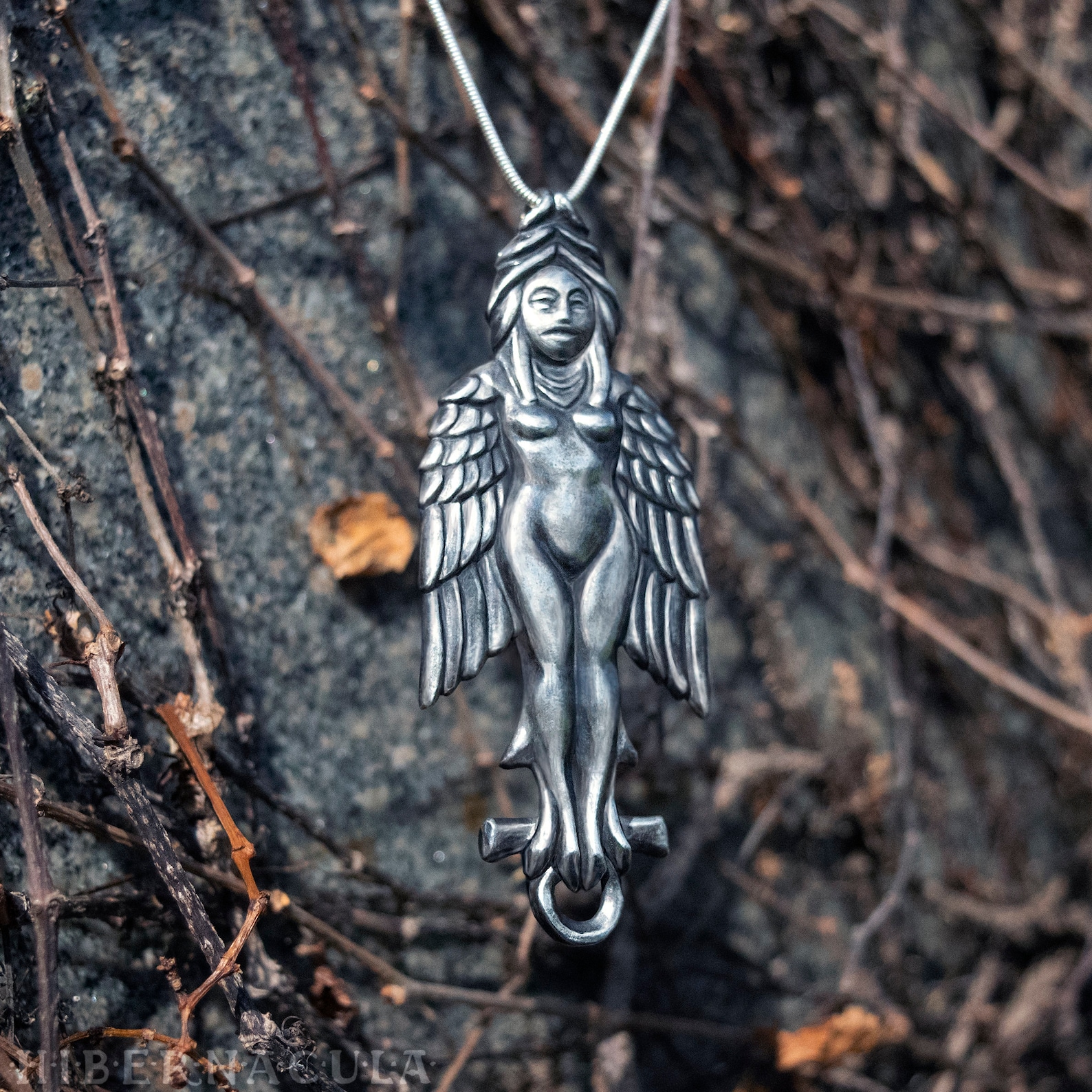 The Lilith Key -- Handmade Pendant in Bronze or Sterling Silver - Etsy