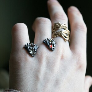 Micro-miniature Anatomical Heart - Gemstone Charm in Bronze or Silver ...