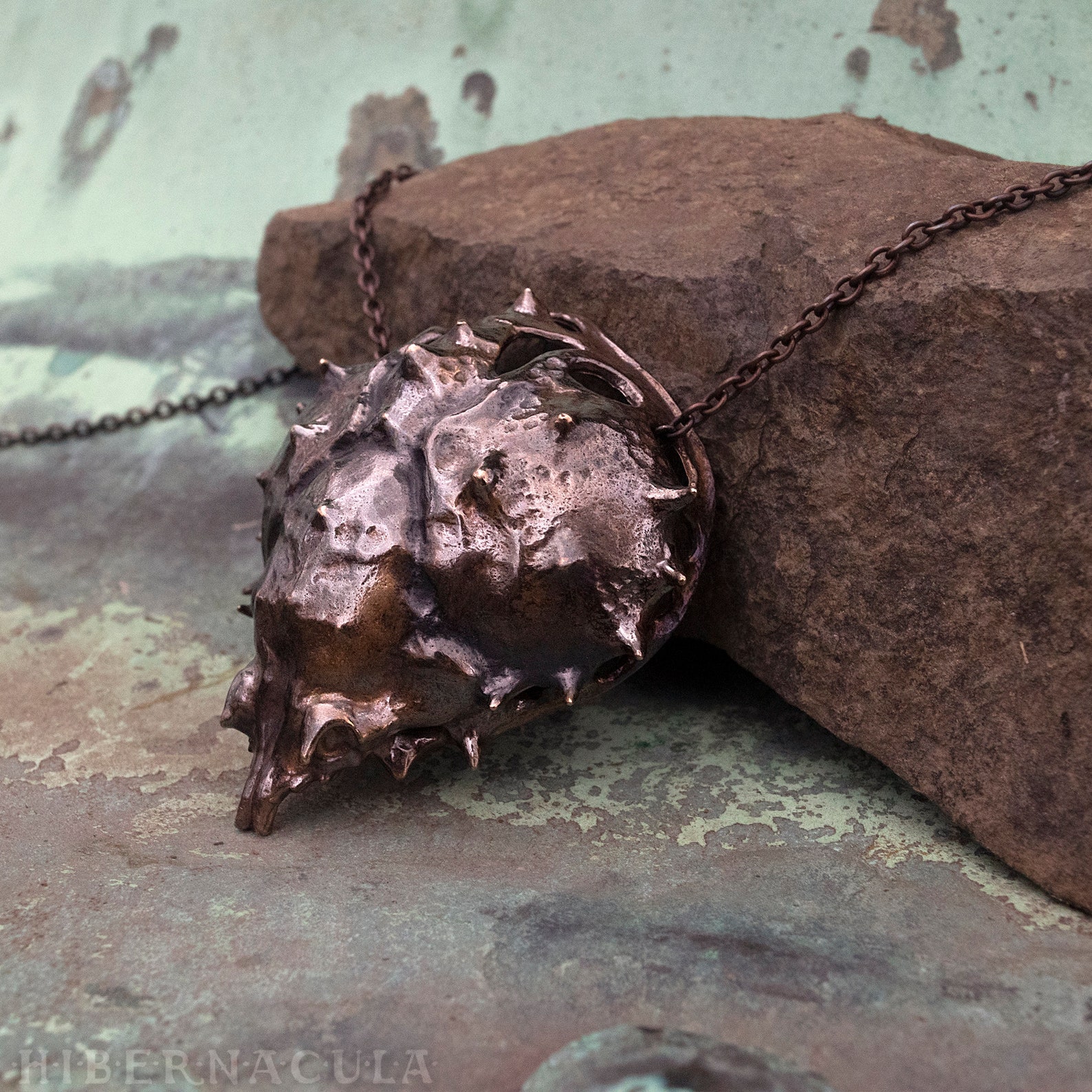 Armor -- Spider Crab Shell Pendant or Necklace in Bronze or Silver - Etsy