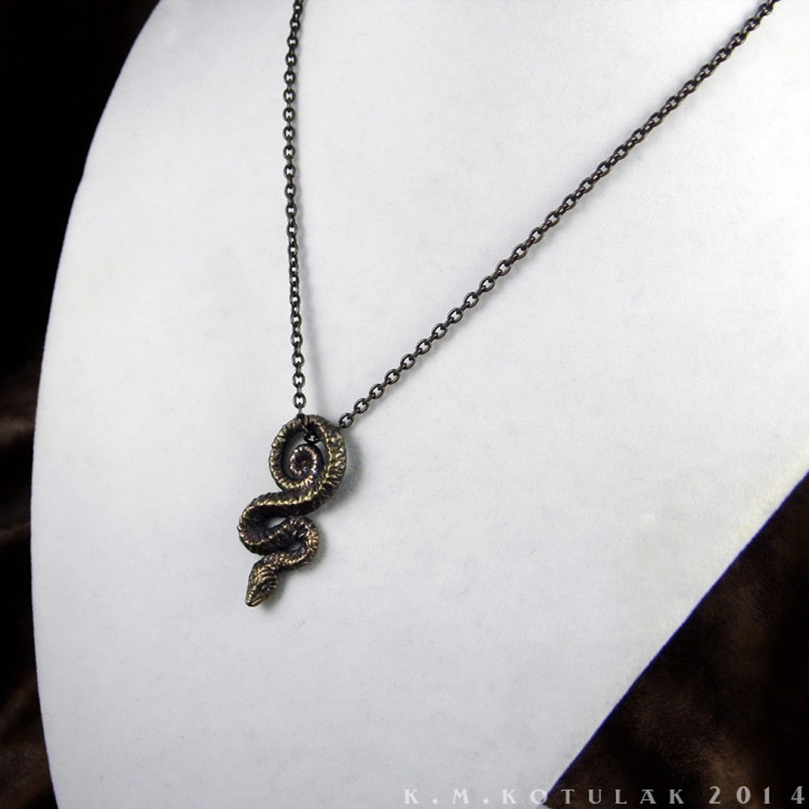 Serpent of Wisdom Handmade Pendant in Sterling Silver or - Etsy
