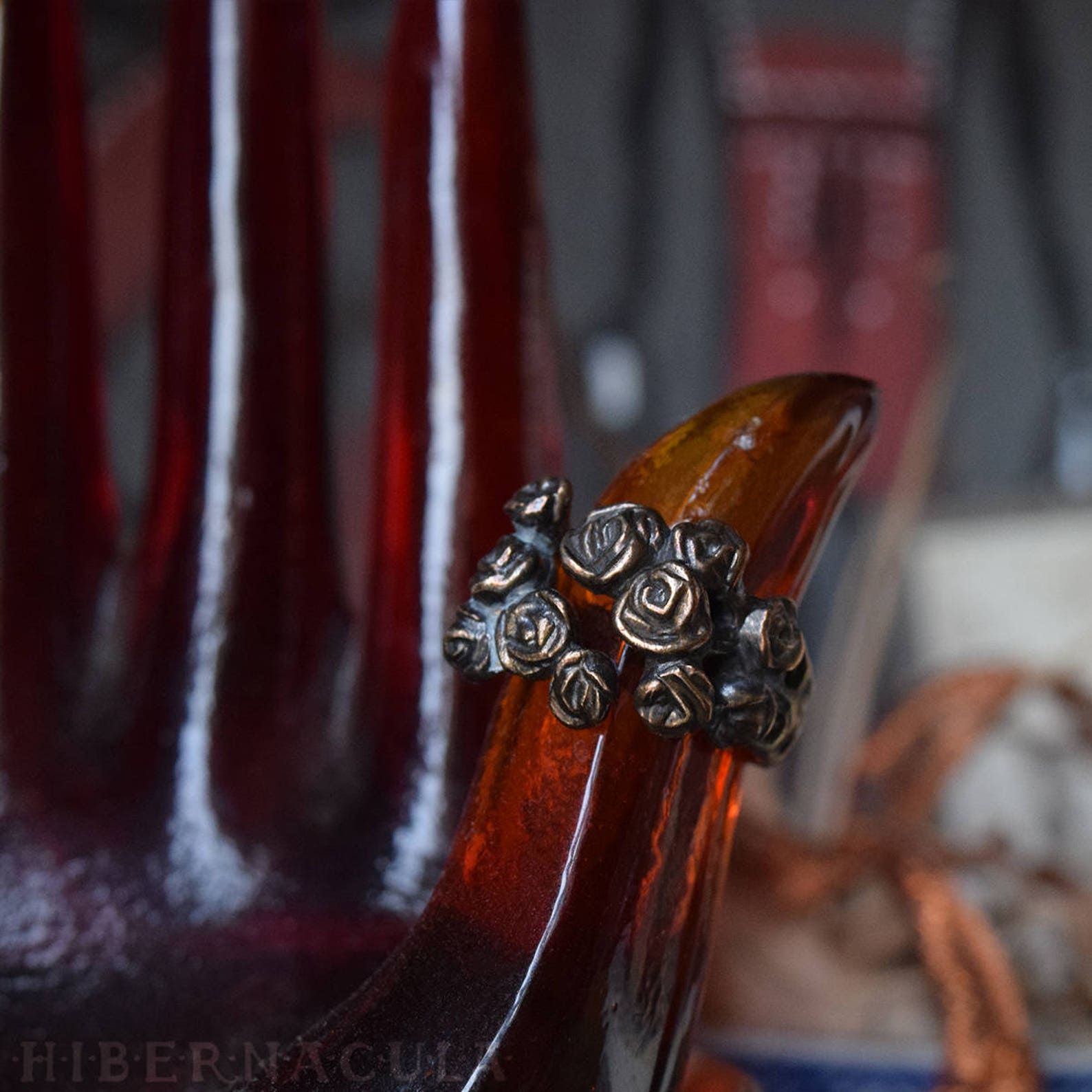 Hedge Rose Adjustable Spiral Ring in Bronze & Silver | Etsy