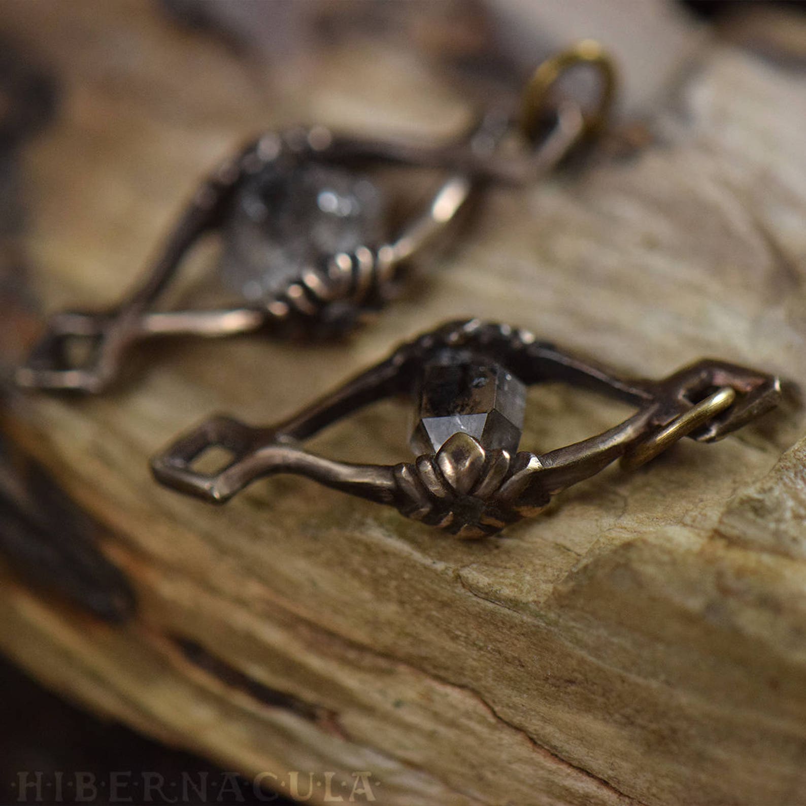 The Phantom Eye - Herkimer Diamond in Bronze or Silver - Etsy