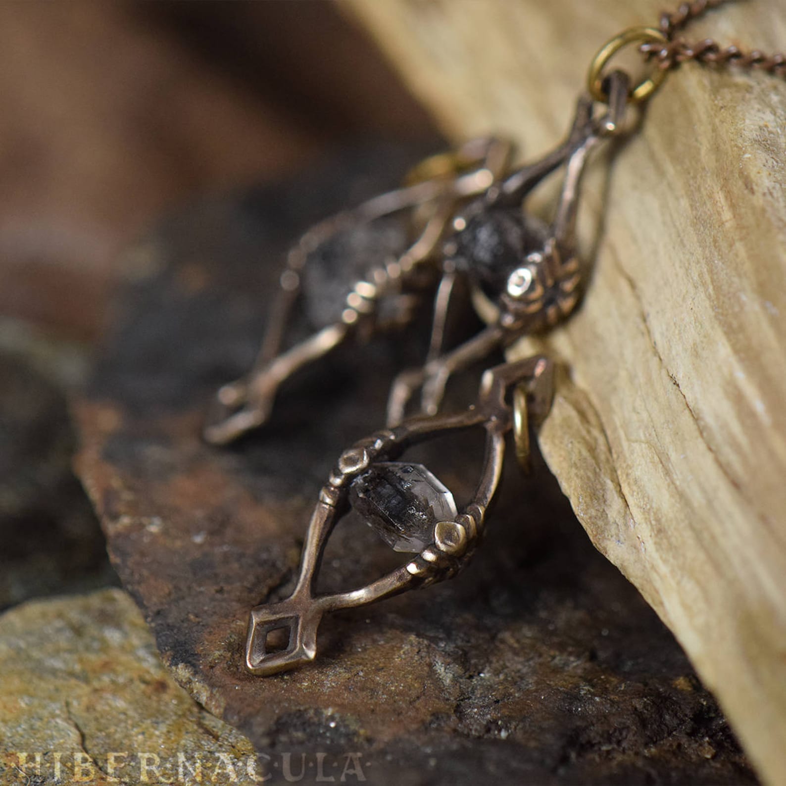The Phantom Eye - Herkimer Diamond in Bronze or Silver - Etsy