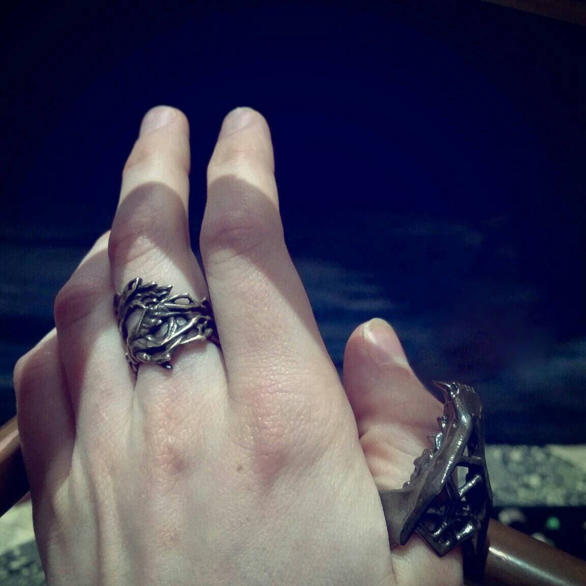 Hunter -- Jawbone Ring Handmade in Bronze - Etsy