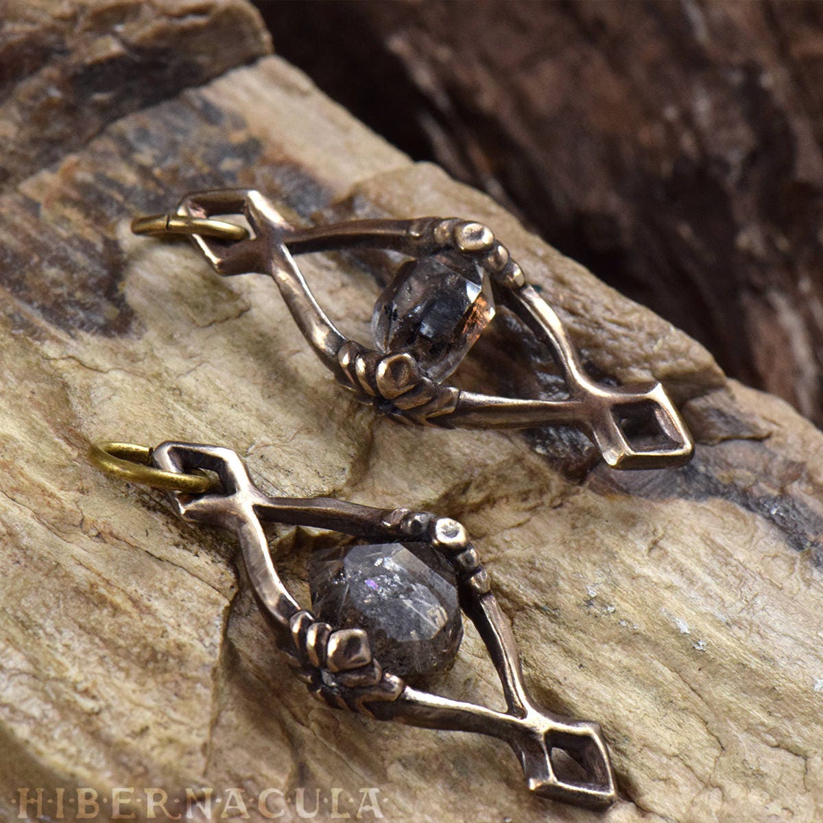 The Phantom Eye - Herkimer Diamond in Bronze or Silver - Etsy
