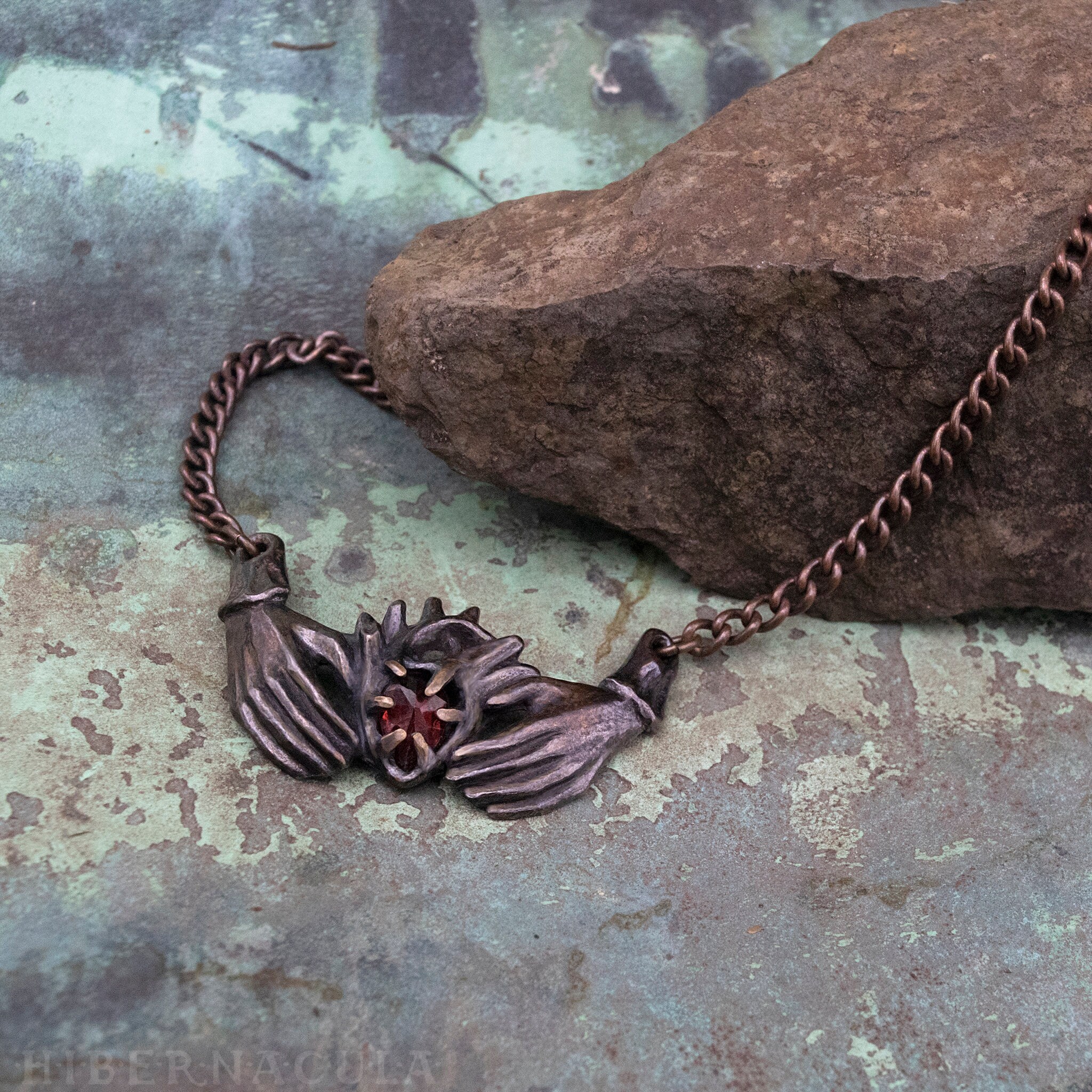 Claddagh Necklace -- Traditional Celtic Friendship Talisman in Bronze ...