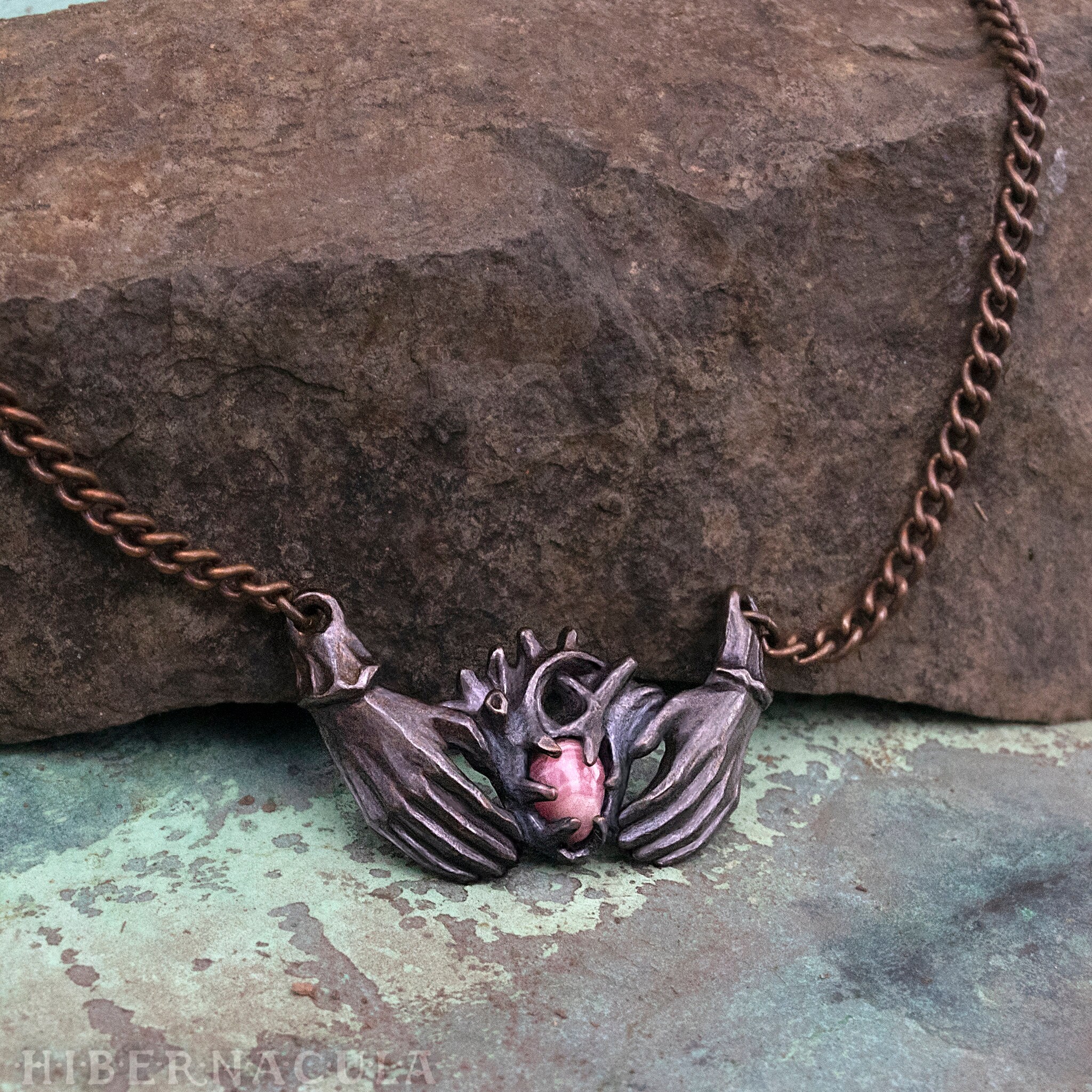 Claddagh Necklace -- Traditional Celtic Friendship Talisman in Bronze ...