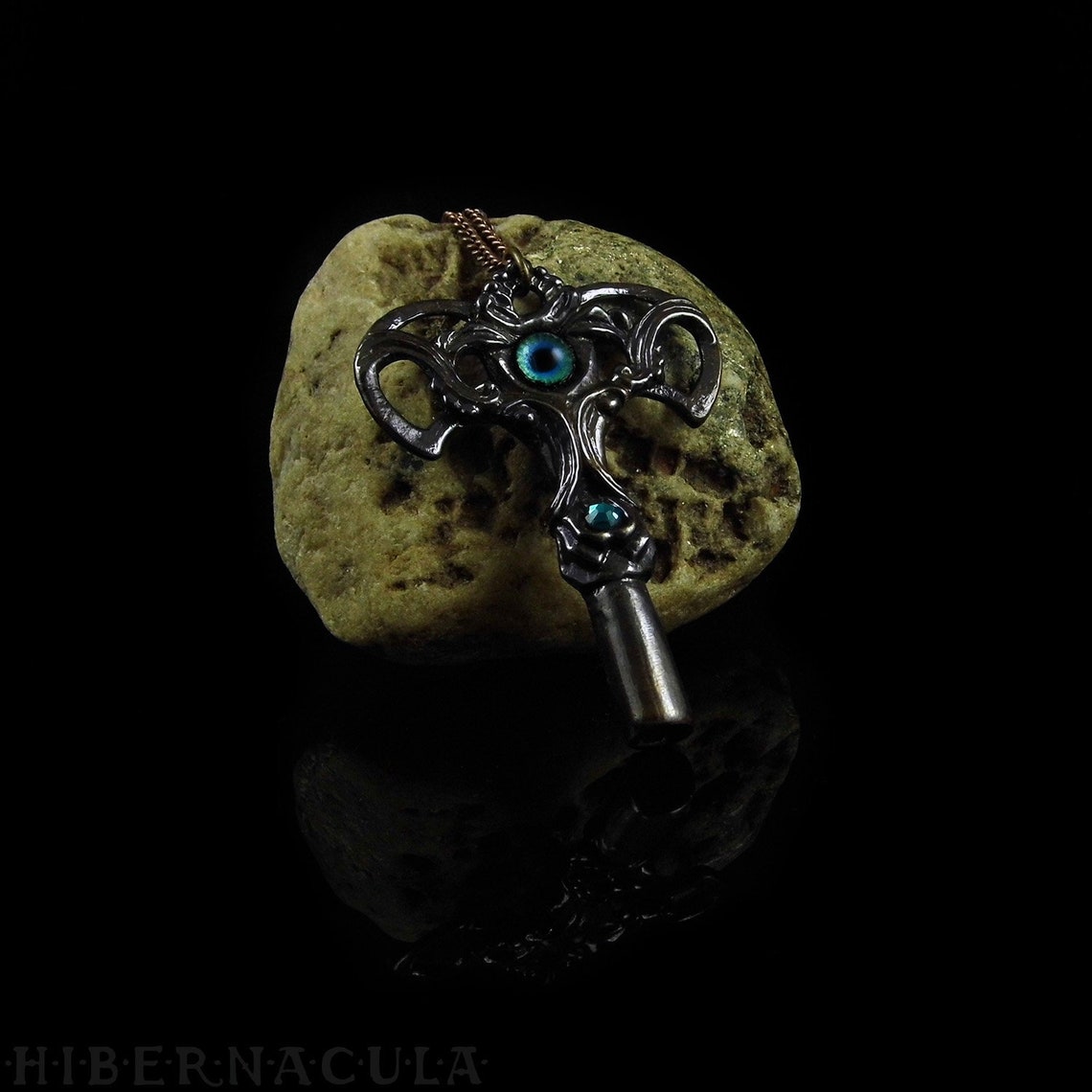 Eldritch Clock Key Bronze Pendant - Etsy