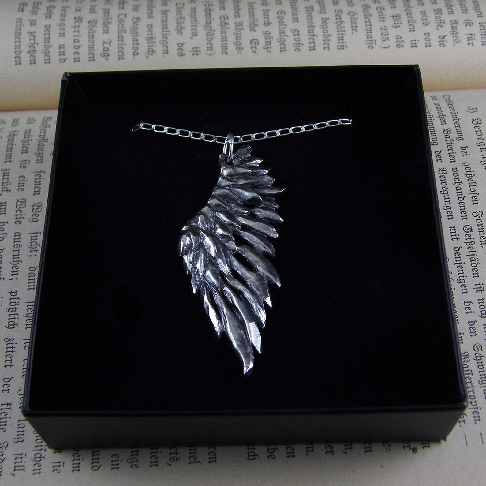 Fallen Angel Wing Handmade Pendant in Bronze & Sterling - Etsy