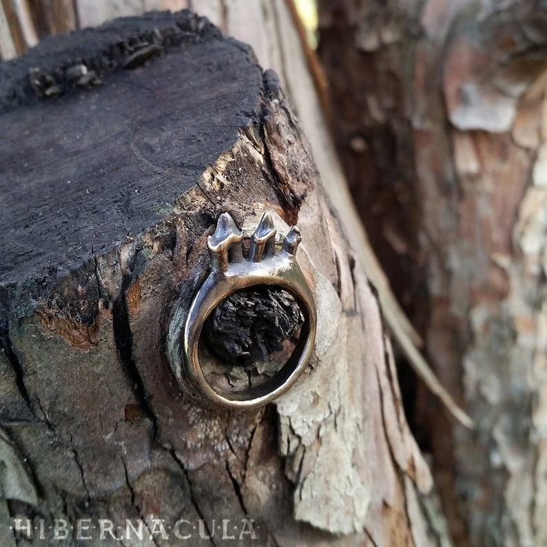 Scavenger -- Tooth Ring in Bronze or Silver - Etsy
