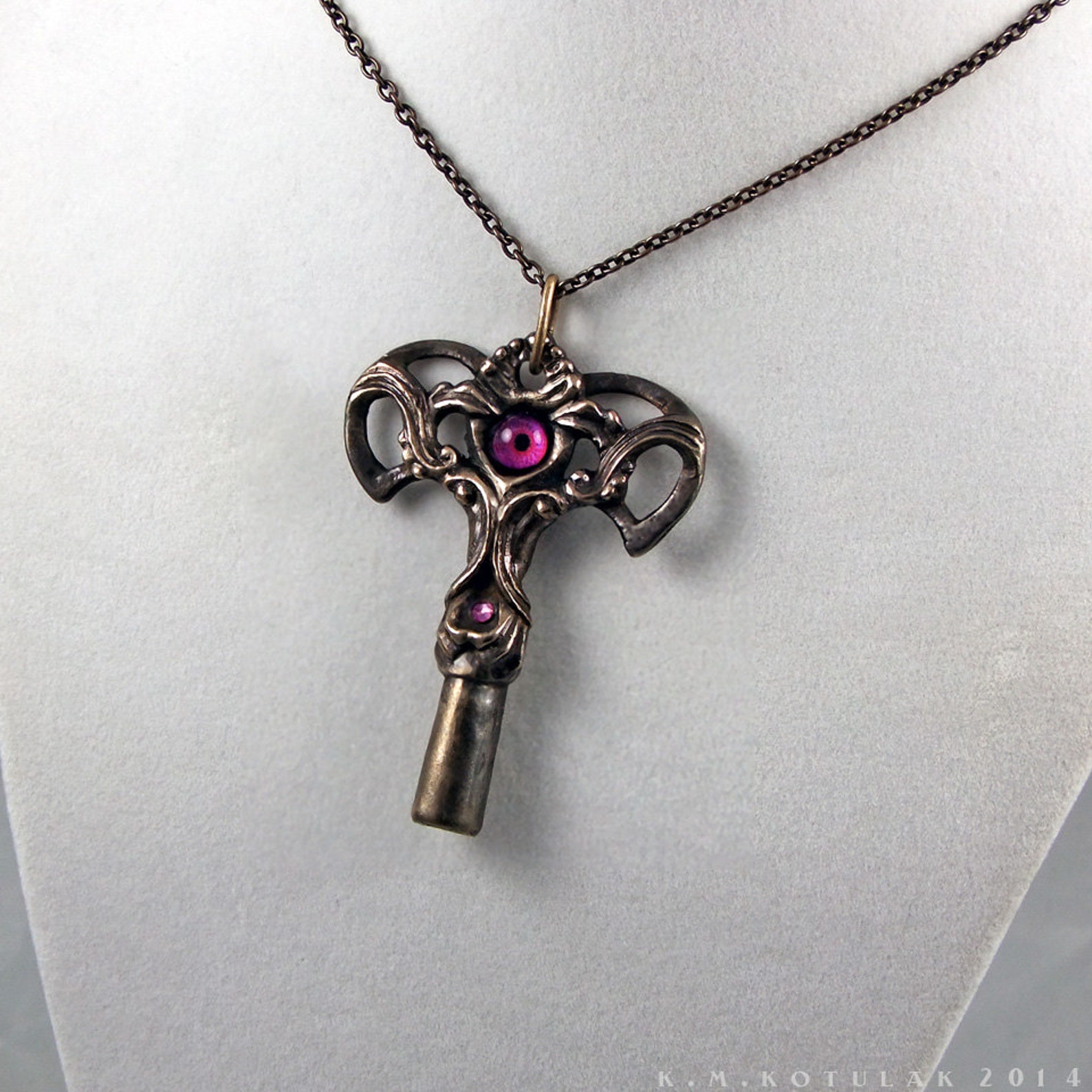 Eldritch Clock Key Bronze Pendant - Etsy