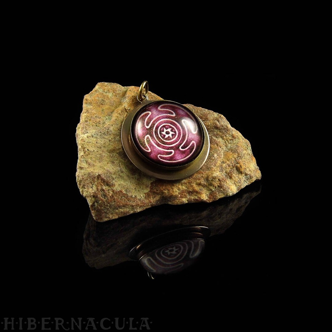 Hecate's Wheel Strophalos Handmade Brass Pendant - Etsy