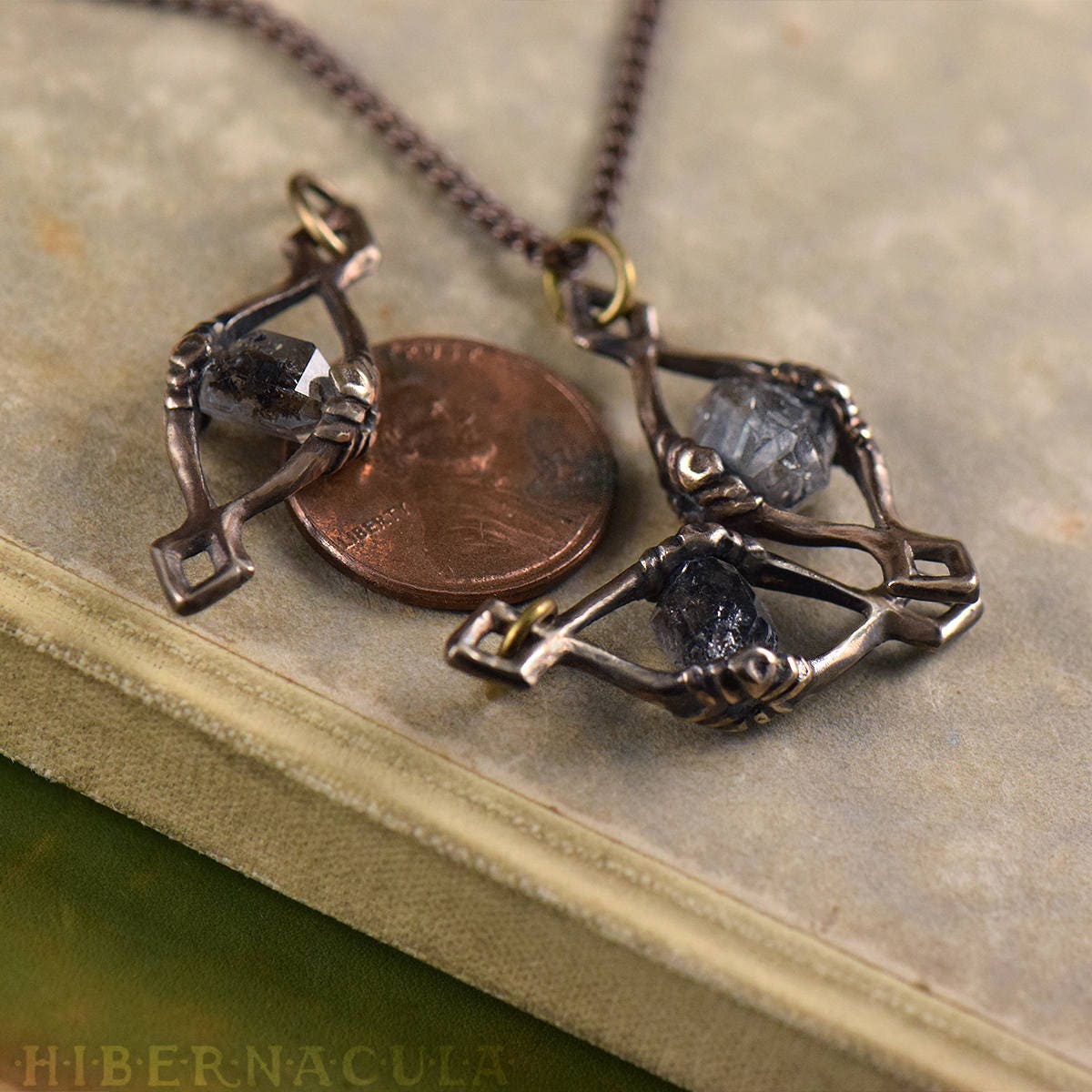 The Phantom Eye - Herkimer Diamond in Bronze or Silver - Etsy