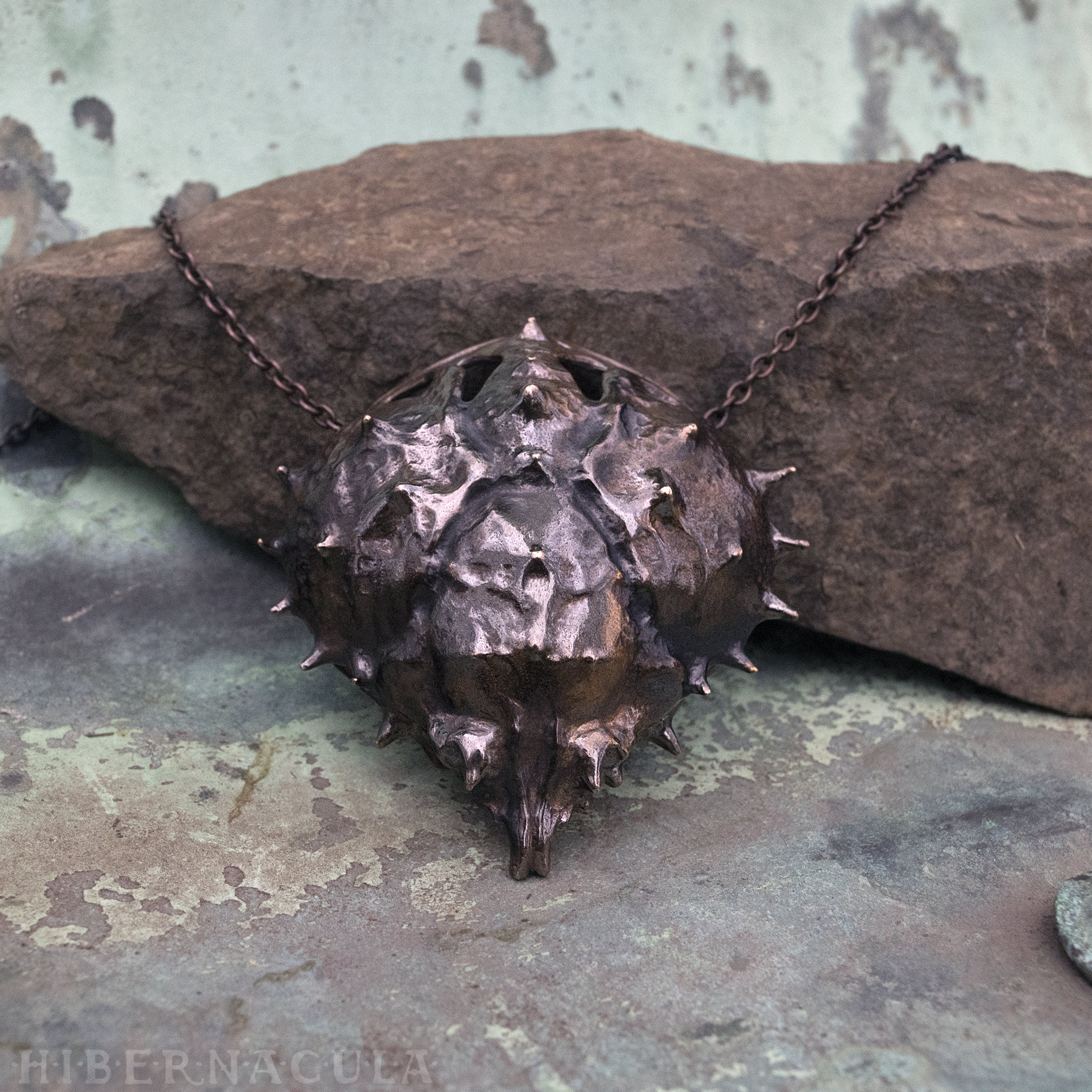 Armor -- Spider Crab Shell Pendant or Necklace in Bronze or Silver - Etsy