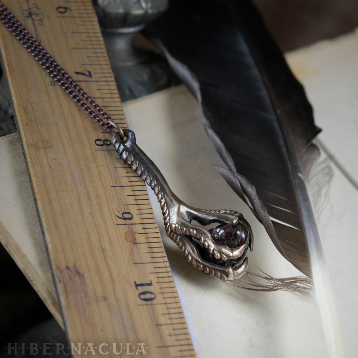 The Witch's Talon Garnet With Bronze or Sterling Silver - Etsy