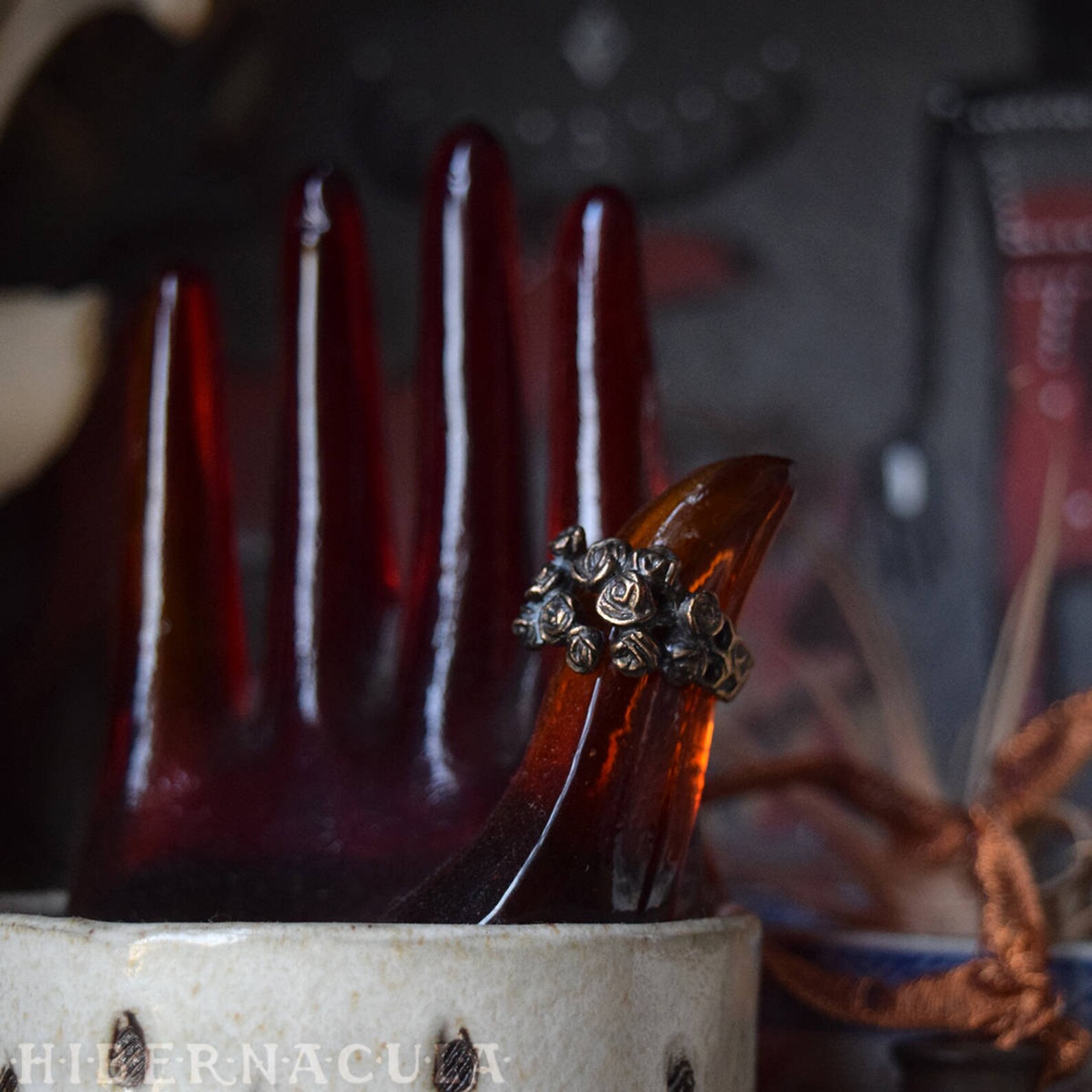 Hedge Rose Adjustable Spiral Ring in Bronze & Silver | Etsy