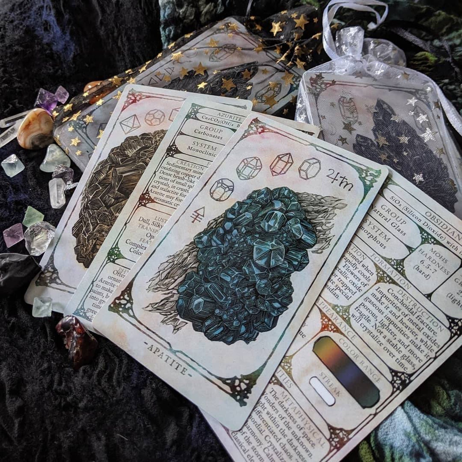 Alchemist's Guide Crystals - Reference Card Deck - Deluxe Gift Set - Etsy