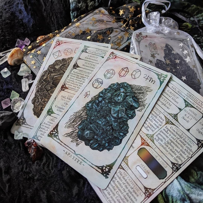 Alchemist's Guide Crystals - Reference Card Deck - Deluxe Gift Set - Etsy