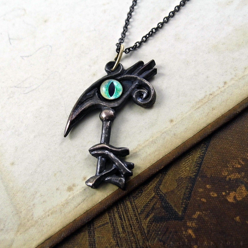 Key of Thoth Egyptian Pendant in Bronze or Silver | Etsy