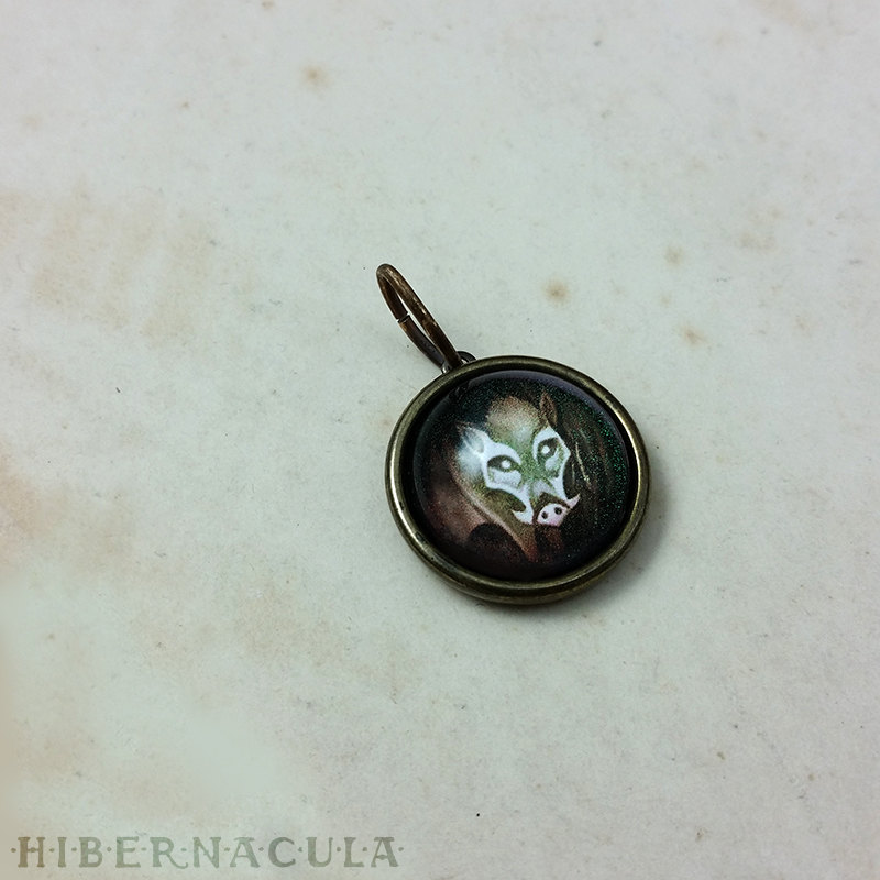 Boar Spirit -- Brass Animal Totem Pendant - Etsy