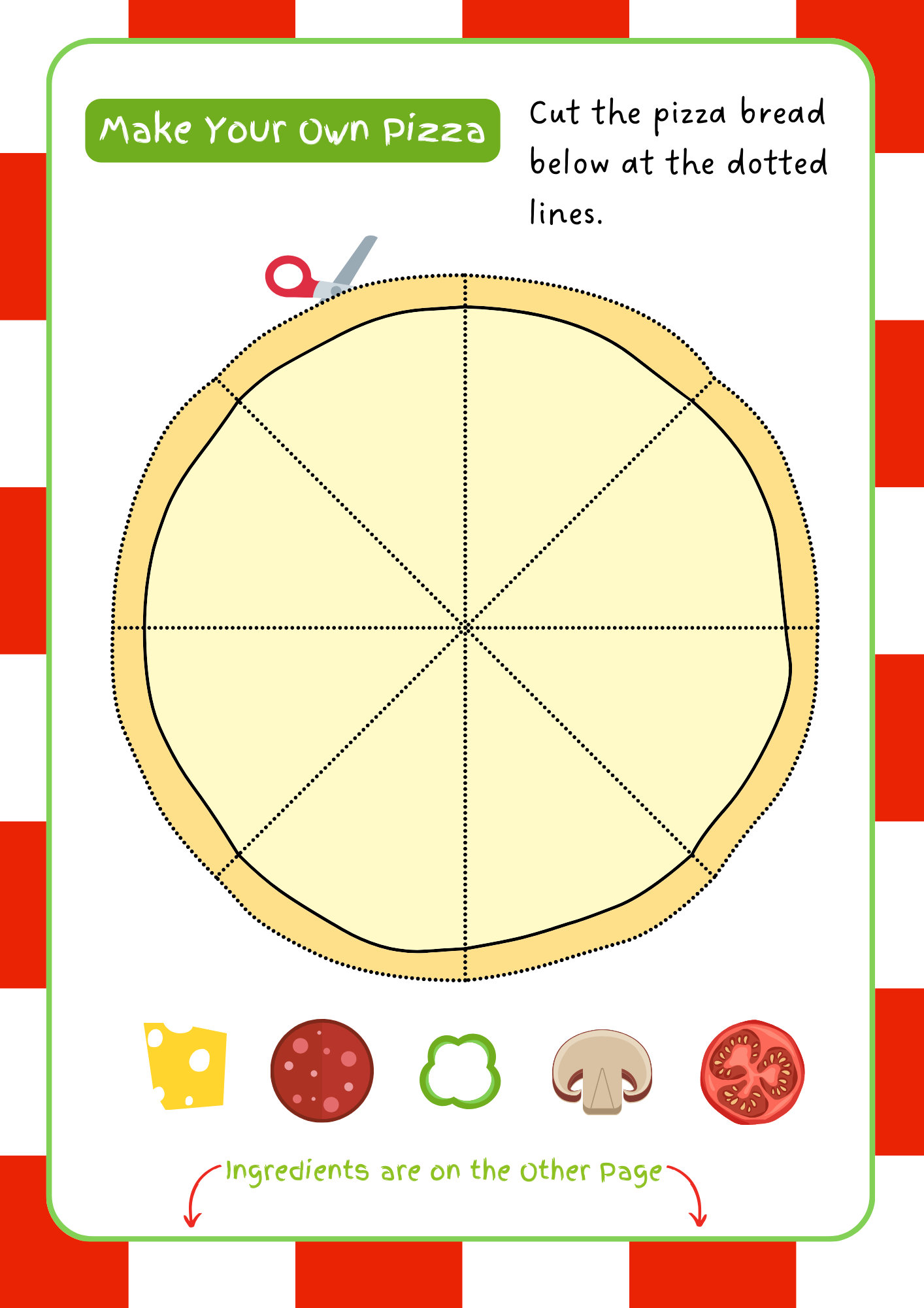 DIY Pizza Activity Cut Outs Pretend Play for Kids Learn and Fun ...