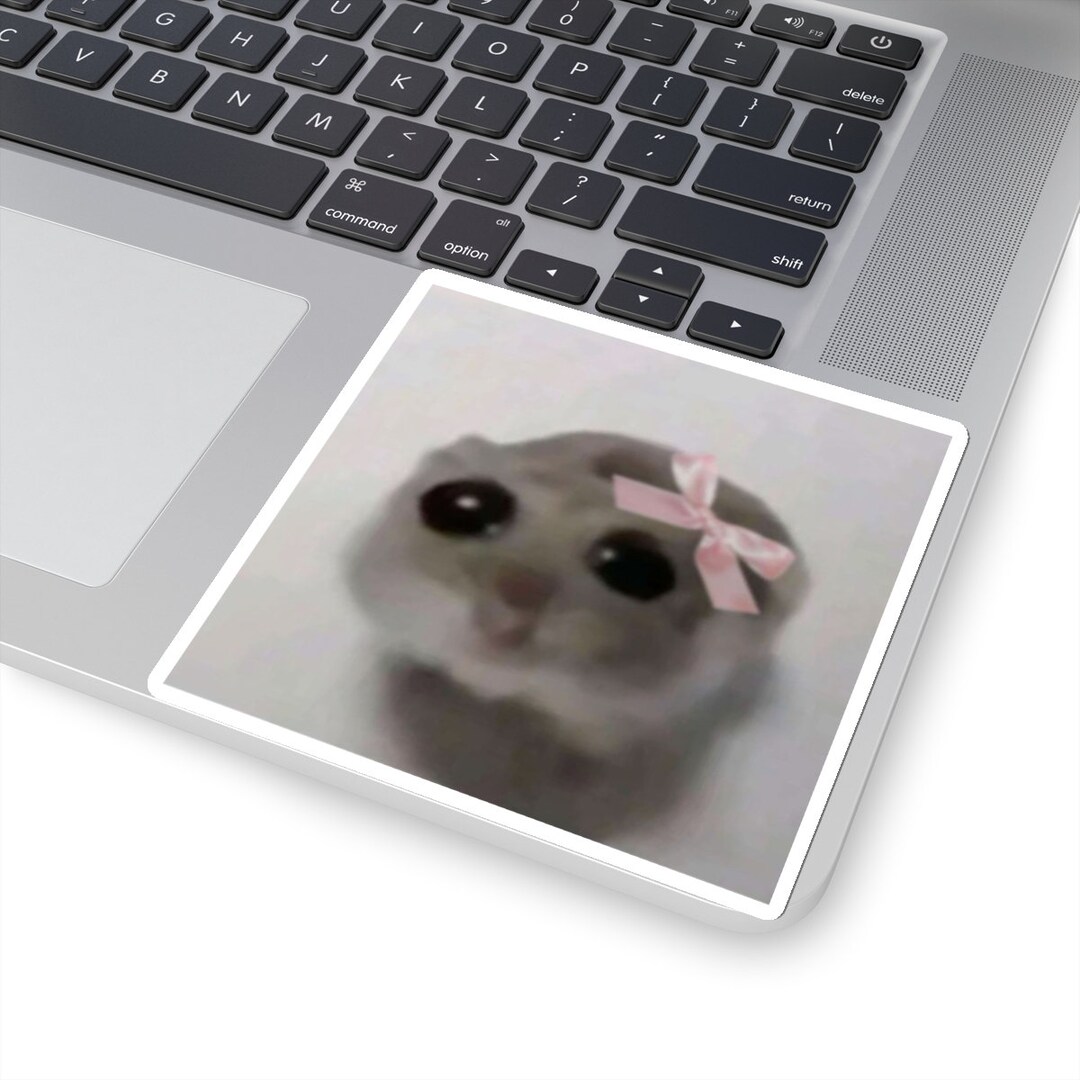 Sad Hamster Sticker Meme - Hamter - Sad Hamter - Decor Gift - Laptop ...