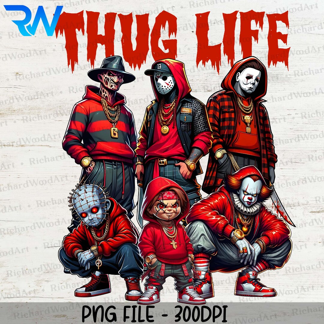 Friends Horror Characters Png, Horror Movie Killers Png, Thug Life ...