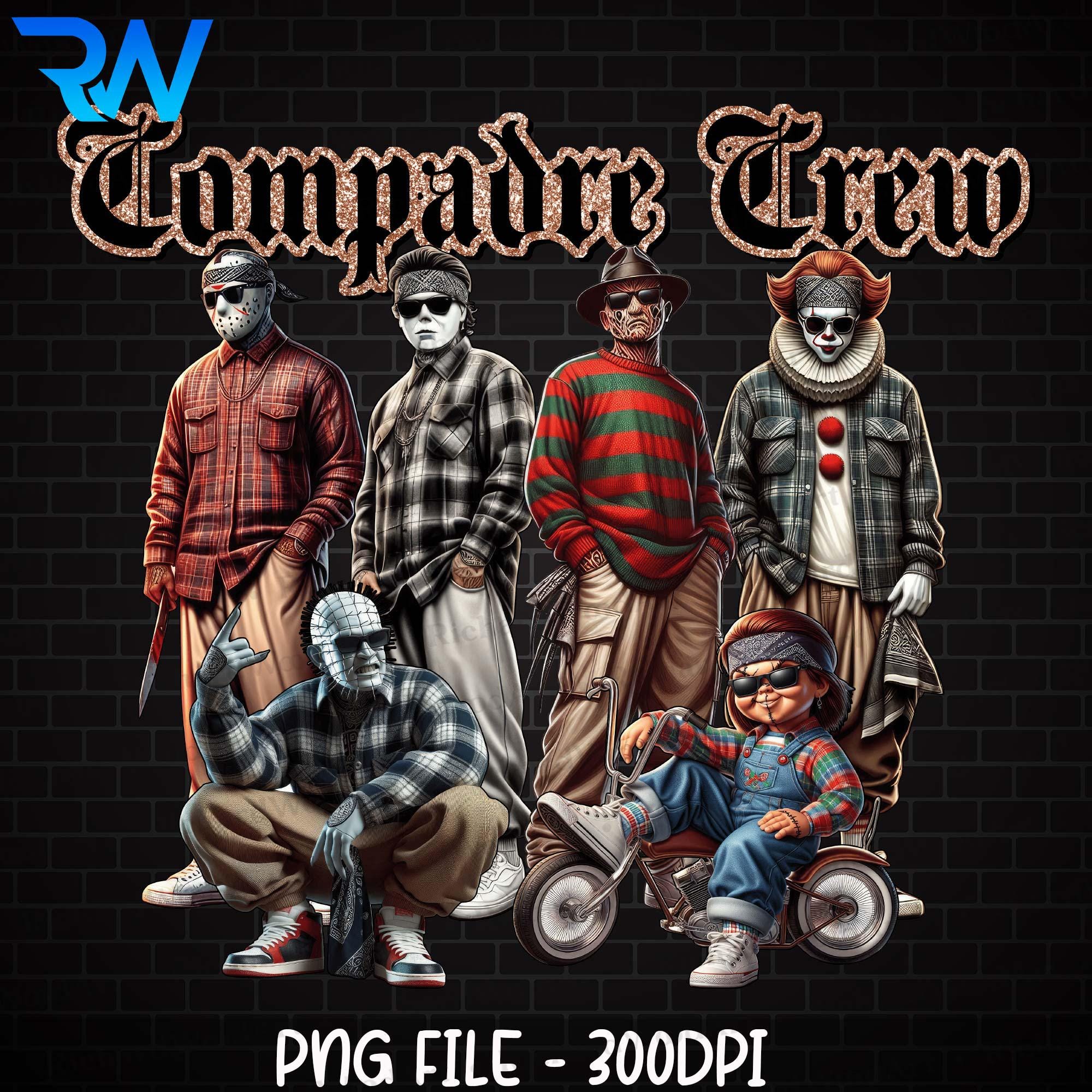 Thug Life Halloween Character Png, Compadre Crew Horror Movie Png ...