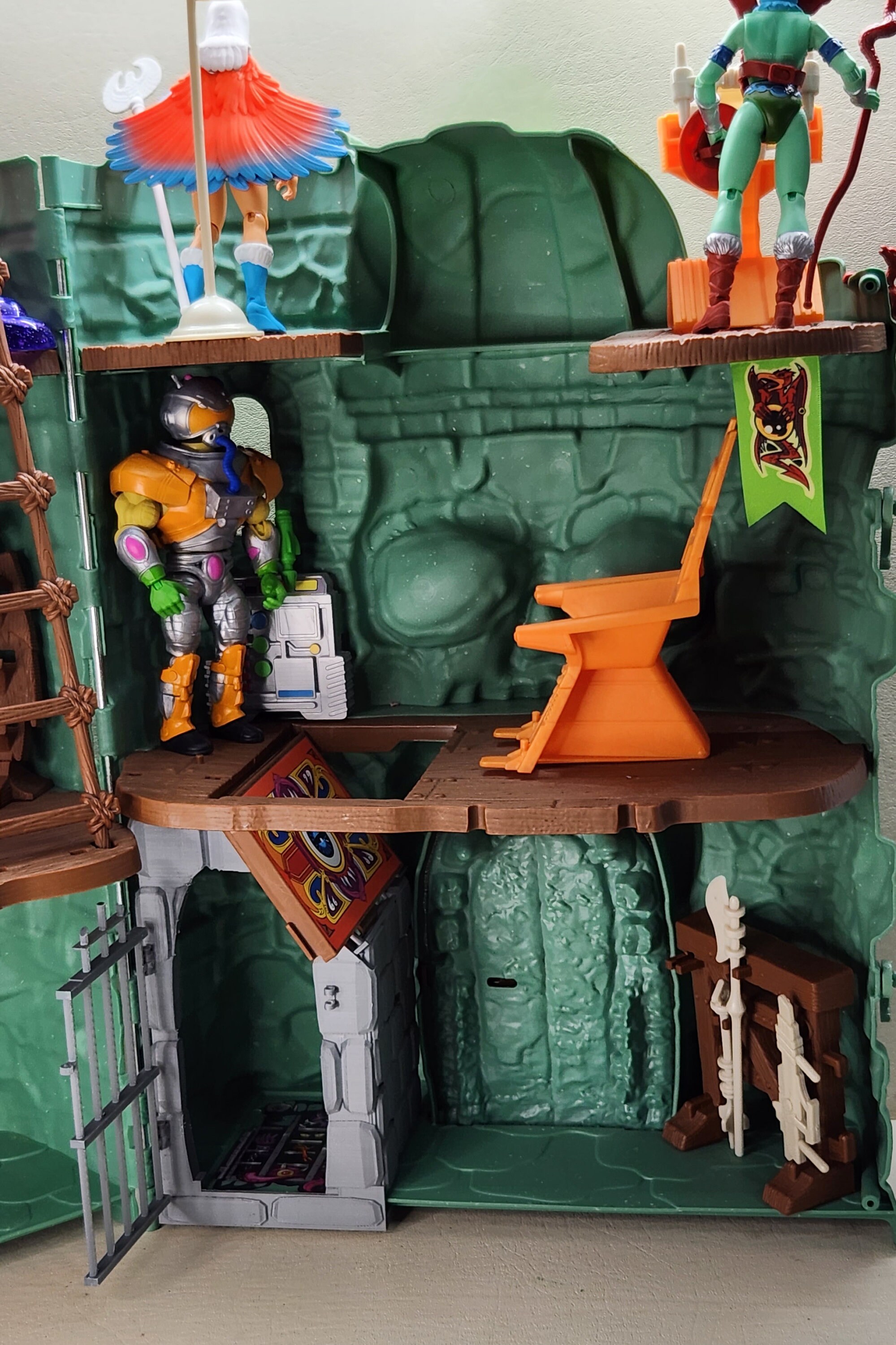 Add-on Dungeon Jail Cell 3D Printed for MOTU Origins Castle Grayskull ...