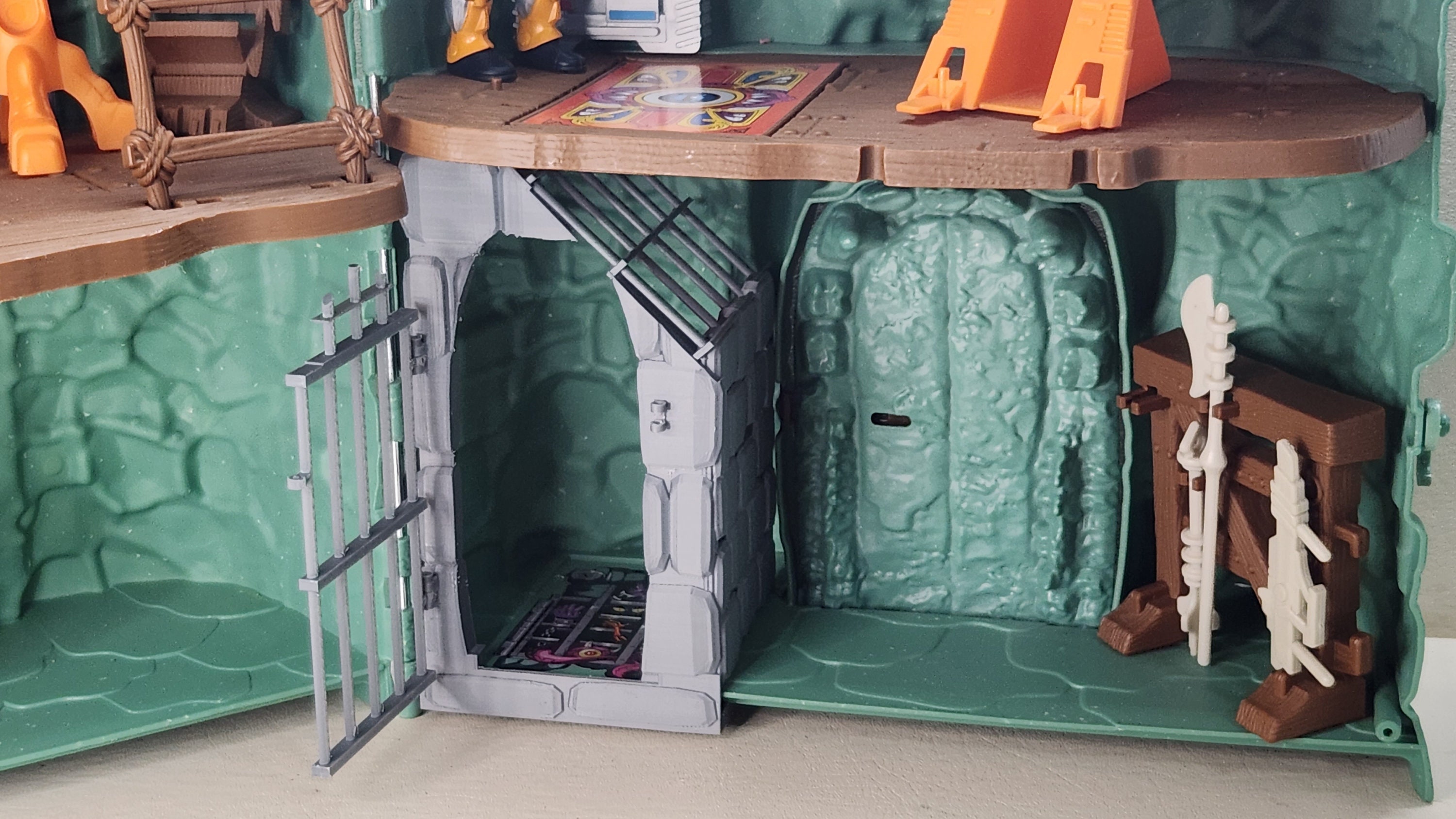 Add-on Dungeon Jail Cell 3D Printed for MOTU Origins Castle Grayskull ...